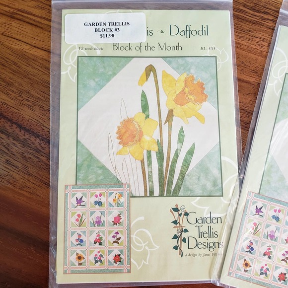 Garden Trellis Designs | Office | Garden Trellis Designs Block Of The Month Blocks 3 8 9 Quilt ...